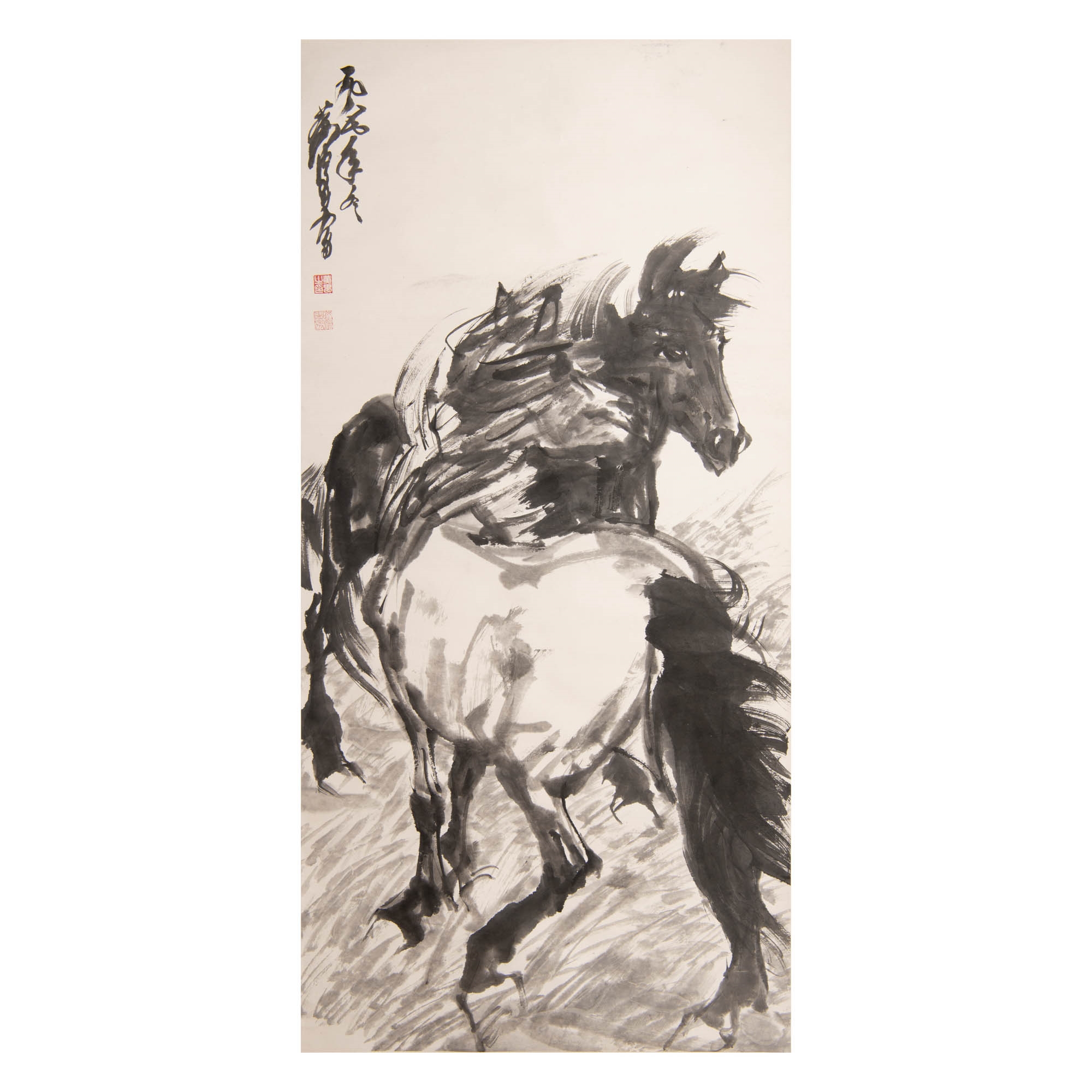 Huang Zhou | A painting of two horses | MutualArt
