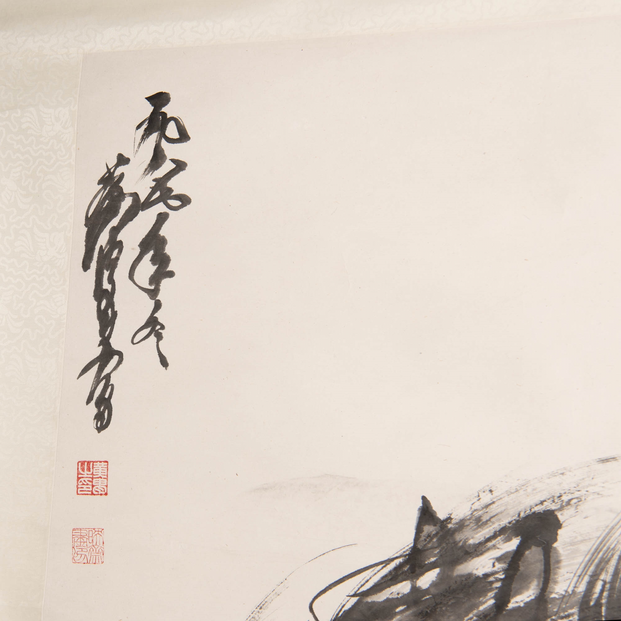 Huang Zhou | A painting of two horses | MutualArt