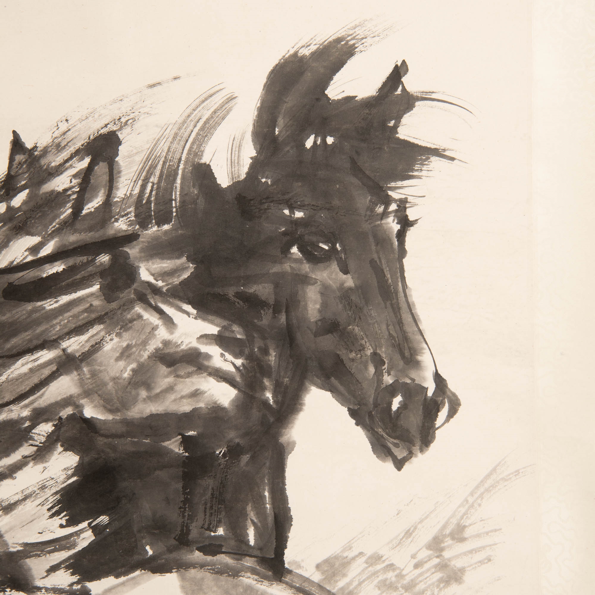Huang Zhou | A painting of two horses | MutualArt
