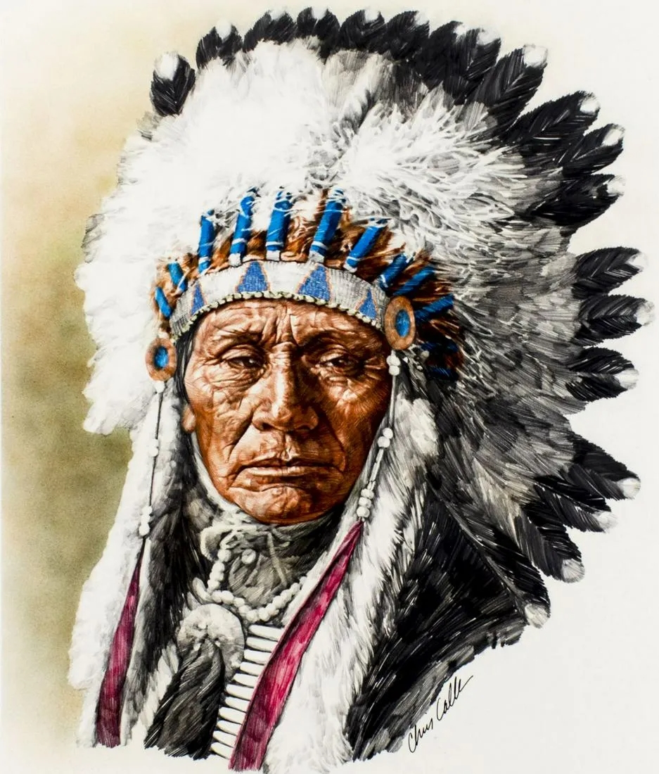 Chris Calle | Shoshone Headdress (1990) | MutualArt