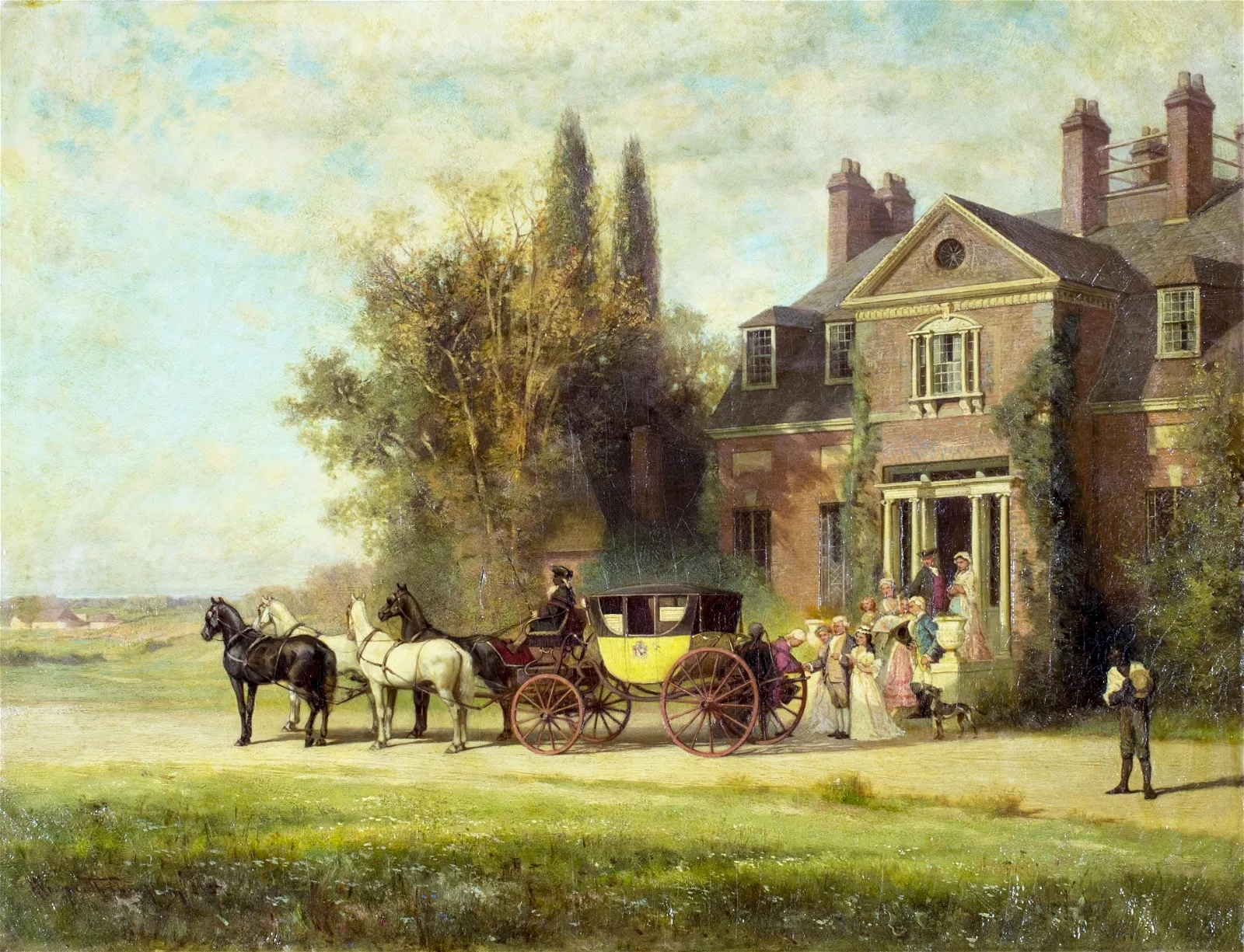 Alfred Thompson | Carriage and Mansion (1875) | MutualArt