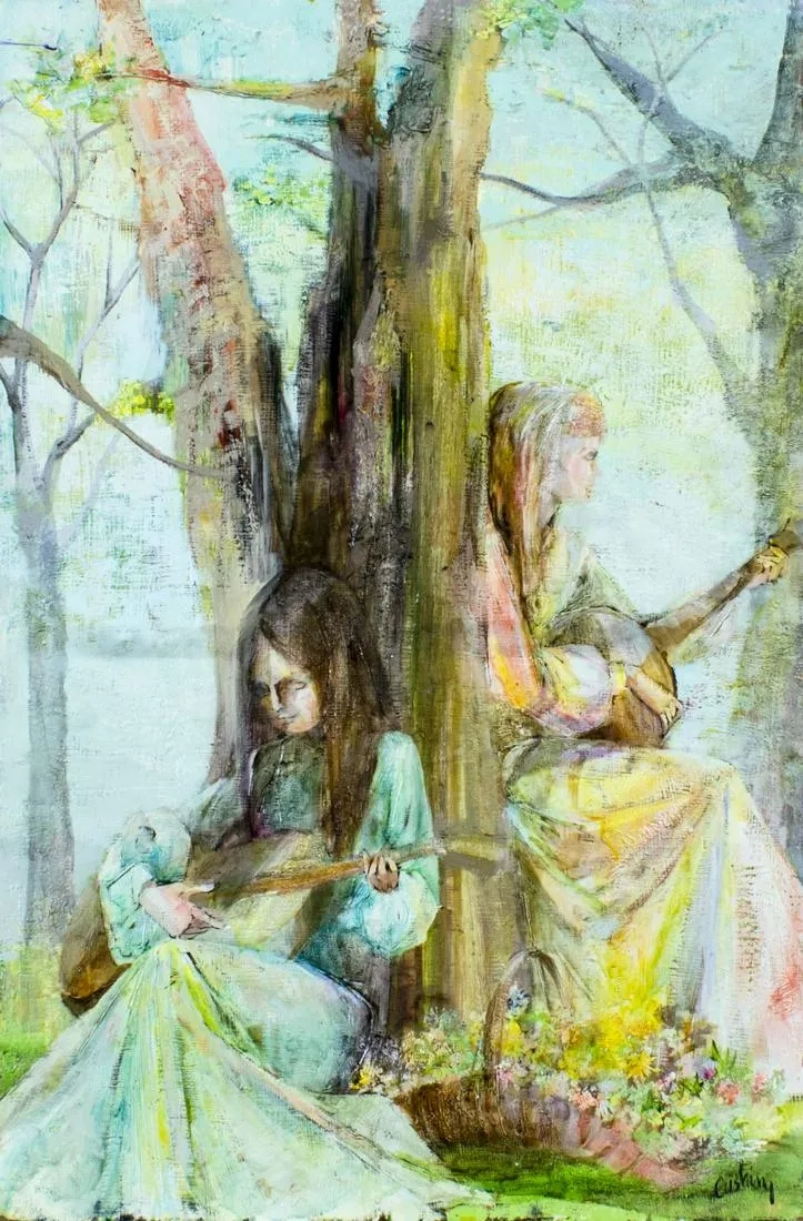Ann Cushing Gantz | Girls Playing Guitars | MutualArt