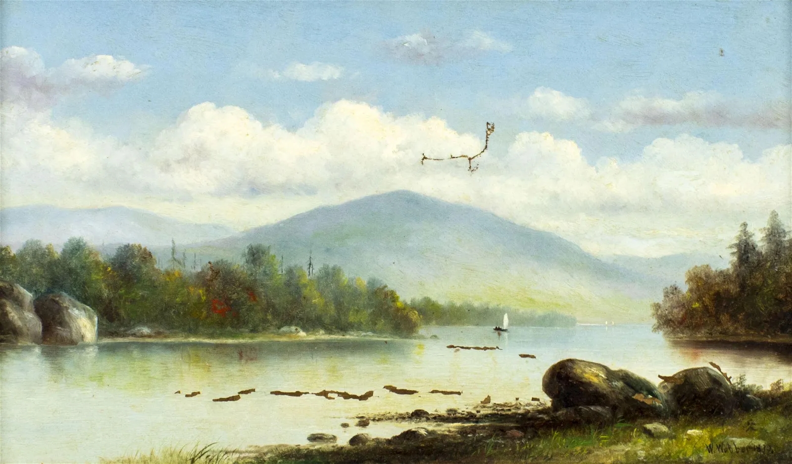 Wesley E. Webber | River Landscape (1870) | MutualArt