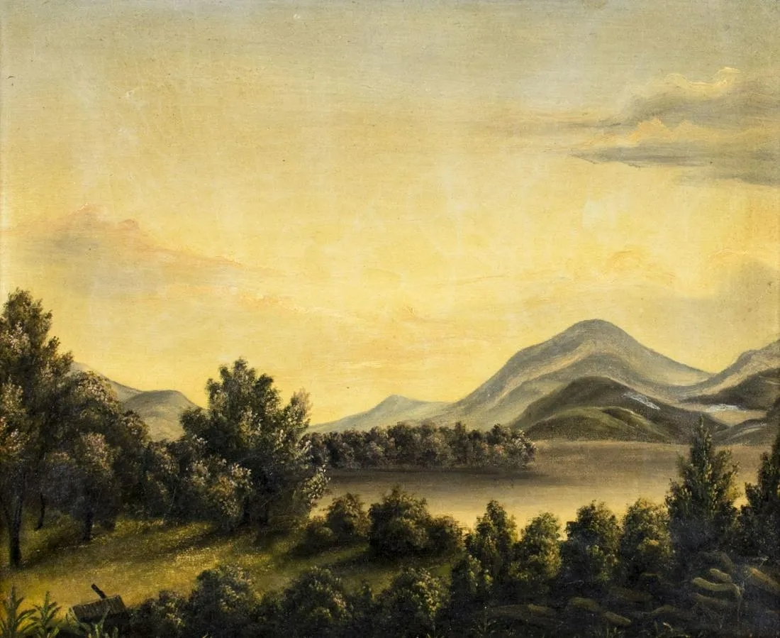 European School, 19th Century | Sunset Lake Landscape | MutualArt