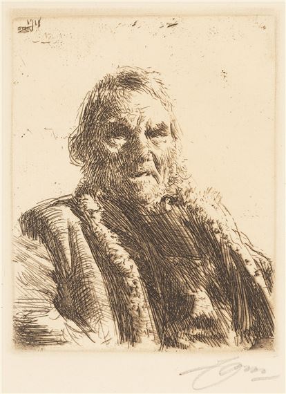 Anders Zorn | Gammal knekt (1911) | MutualArt