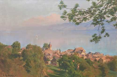 Louis Gianoli | Lake Geneva from St-Gingolphe | MutualArt