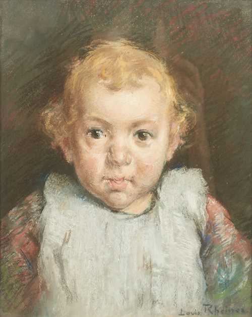 Louis Rheiner | Portrait of a child (1886) | MutualArt