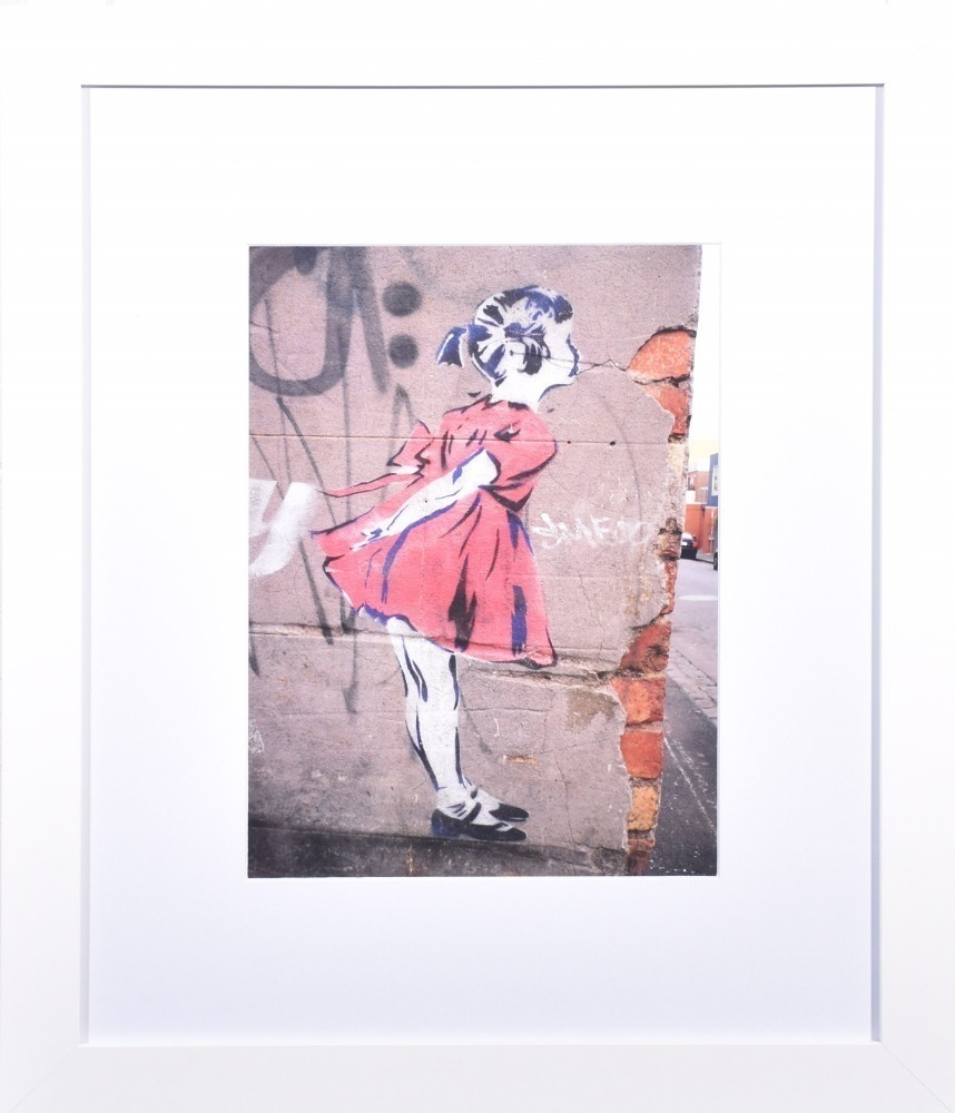 Banksy | Girl in Pink Dress | MutualArt