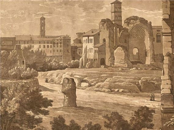 Louis Ducros | Roman forum animated with characters | MutualArt