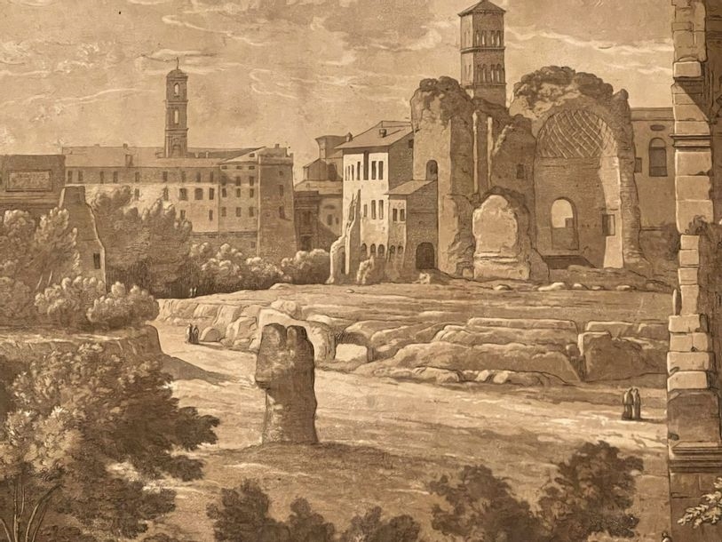 Louis Ducros | Roman forum animated with characters | MutualArt