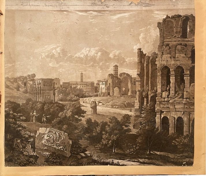 Louis Ducros | Roman forum animated with characters | MutualArt
