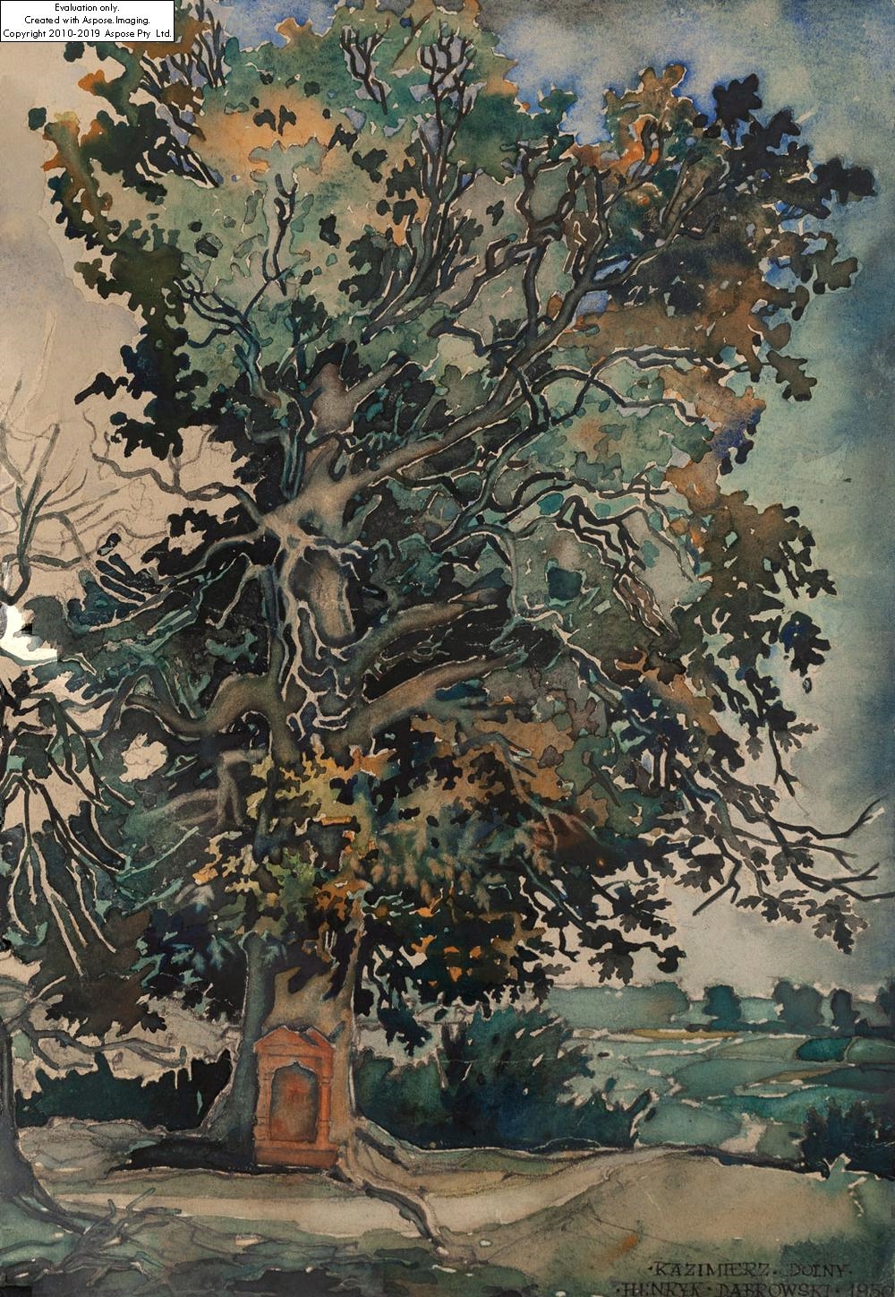 Henryk Dabrowski | Stary dąb (1950) | MutualArt