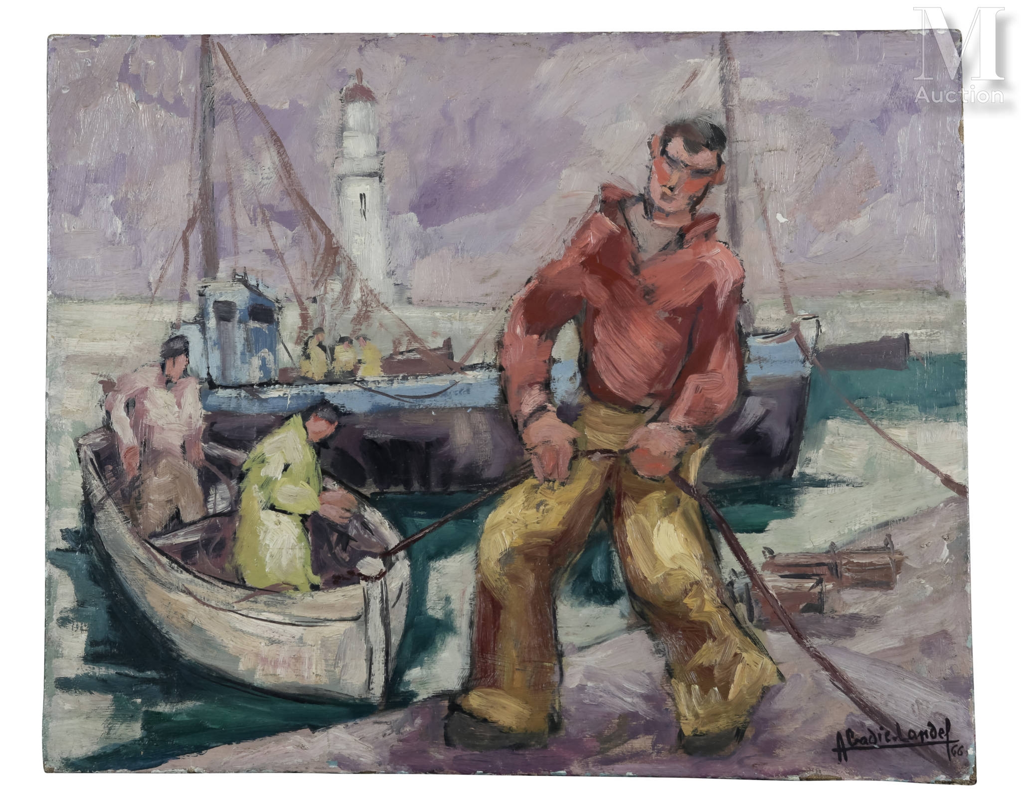 Pierre Abadie Landel | L'amarrage de la barque (66) | MutualArt