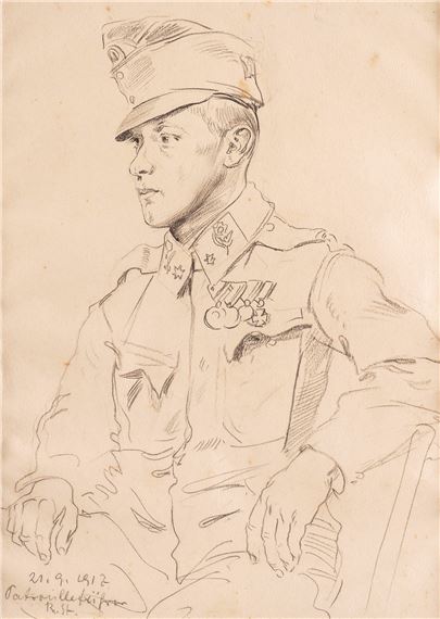 Robert Hermann Sterl | PATROUILLEFÜHRER (1917) | MutualArt