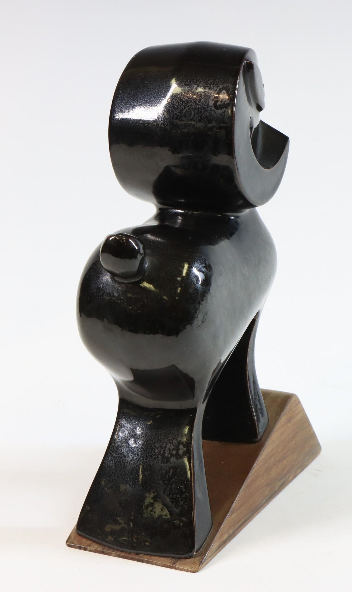 Valenty Zaharek | Abstract ceramic sculpture of a ram | MutualArt