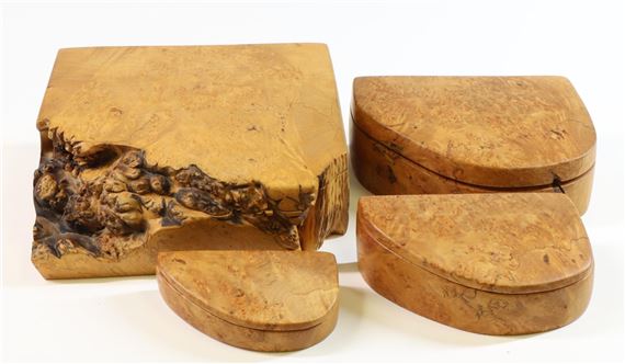 Michael Elkan | Burl Maple Nesting Boxes | MutualArt