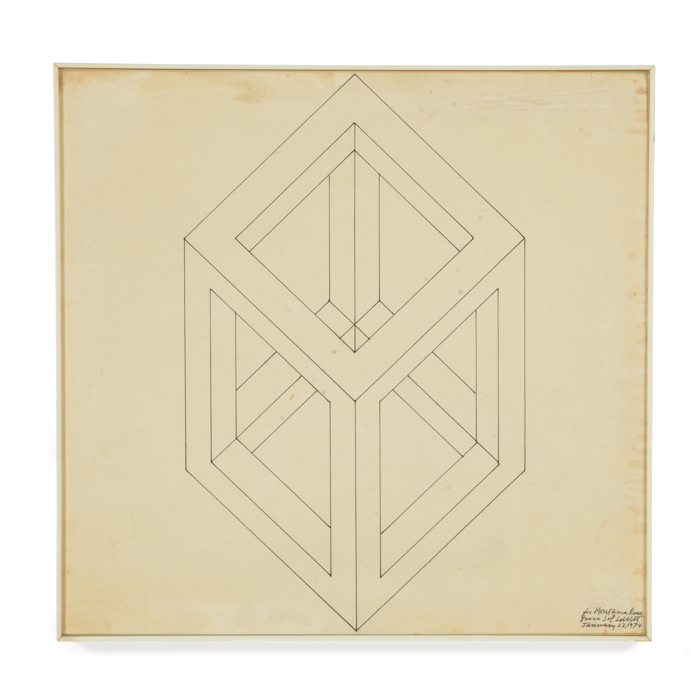 Sol LeWitt | Open Cube Drawing (1974) | MutualArt