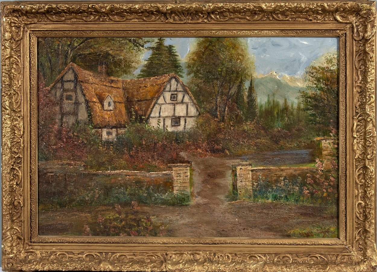 W. Hodges | cottage in landscape | MutualArt