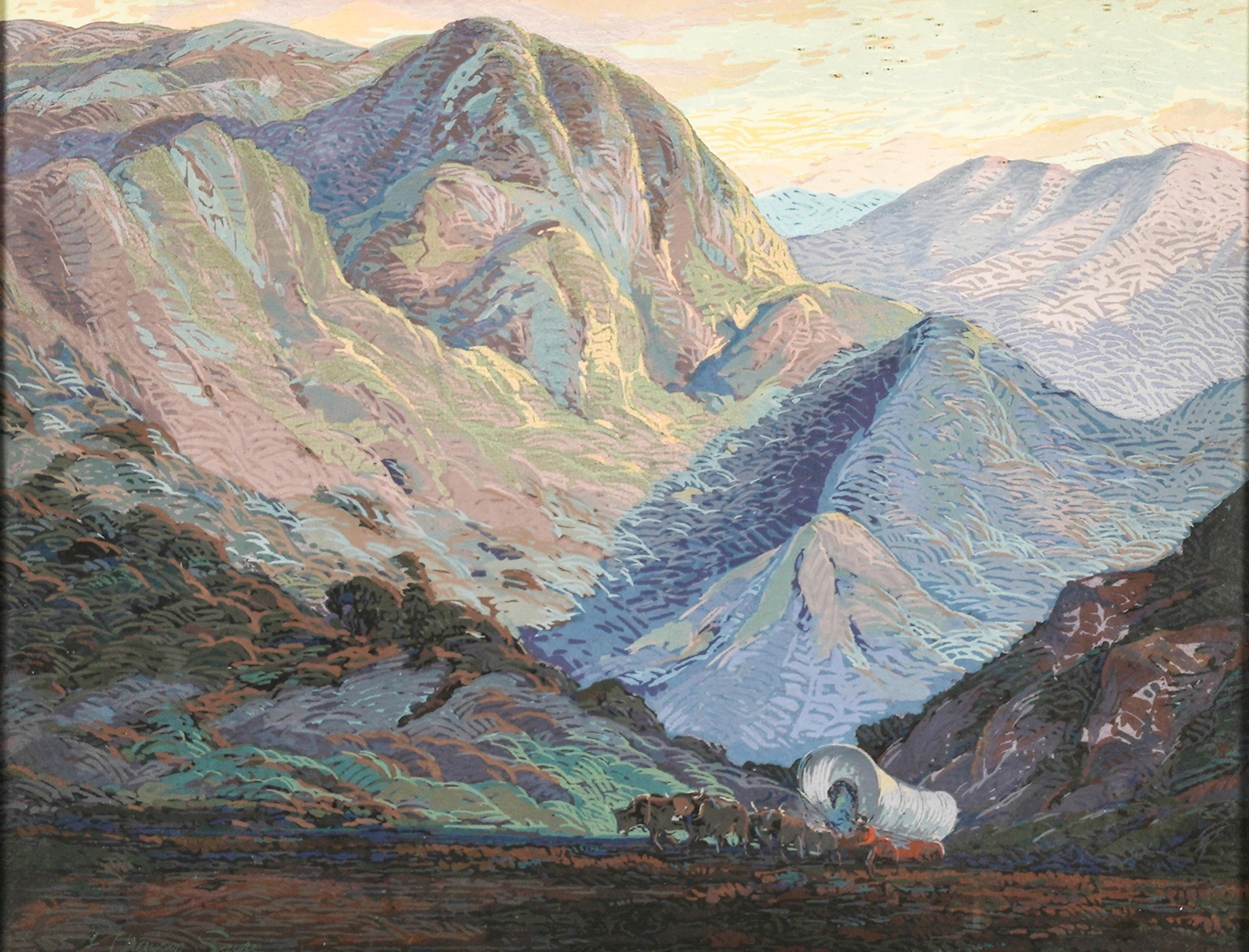 Fred Grayson Sayre | COVERED WAGON IN LANDSCAPE | MutualArt
