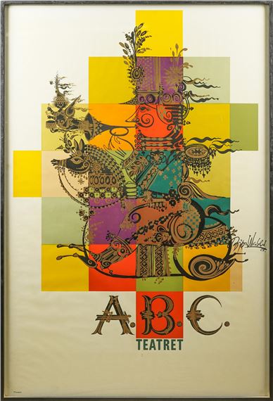 Bjorn Wiinblad | POSTER FOR THE RIDER AT THE ABC THEATER (Circa 1965 ...
