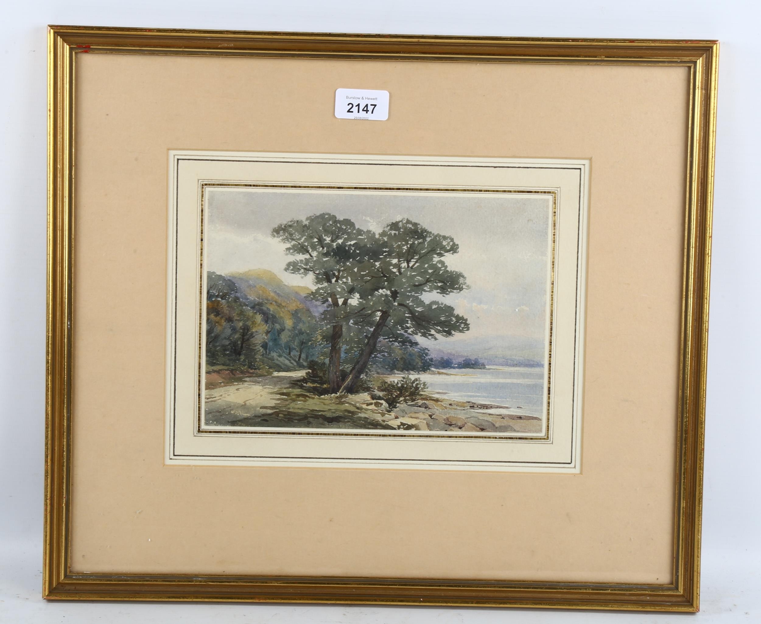 William Callow | trees by a lake | MutualArt