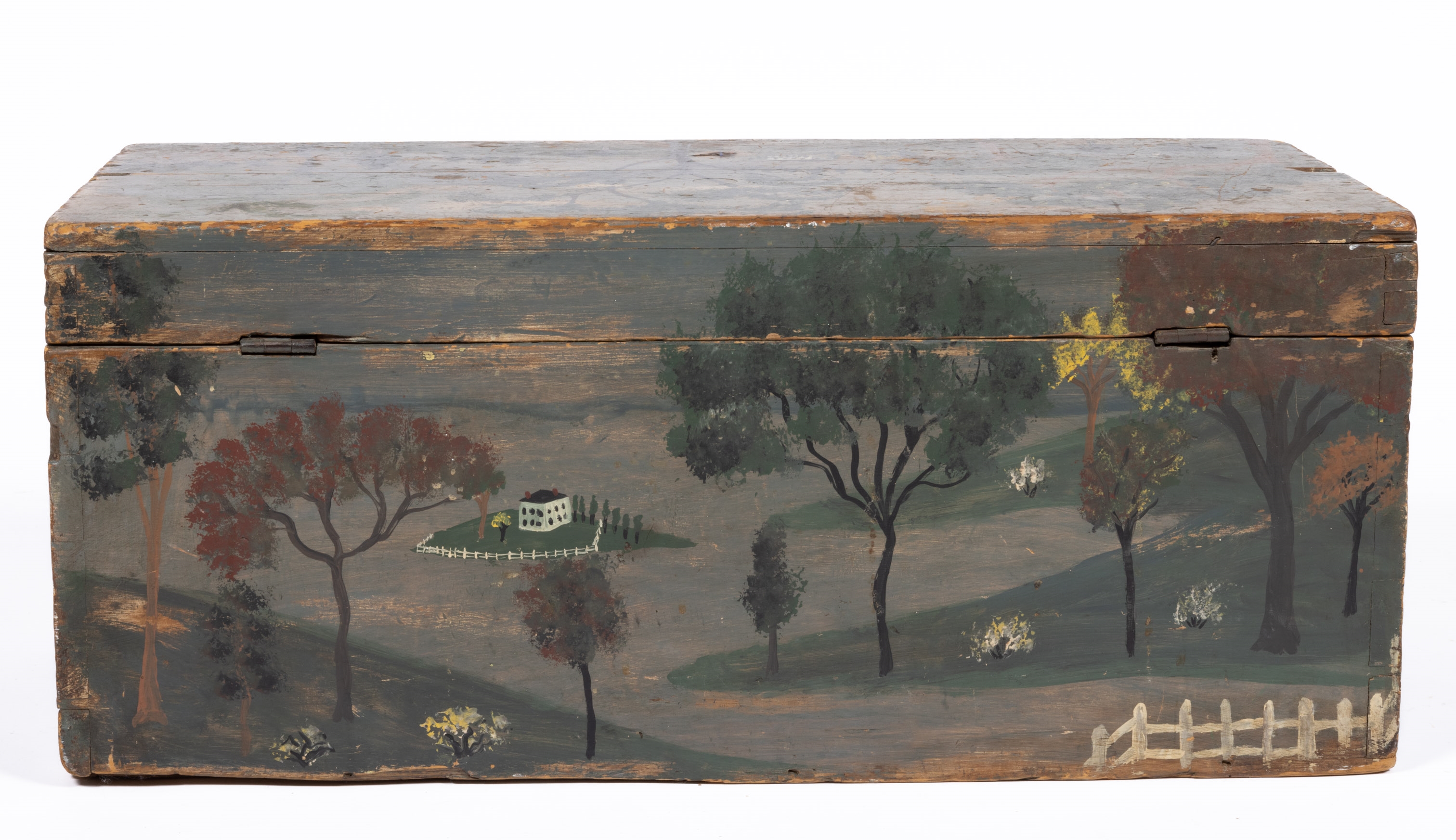 Warren Kimble | FOLK ART PAINT-DECORATED BOX | MutualArt