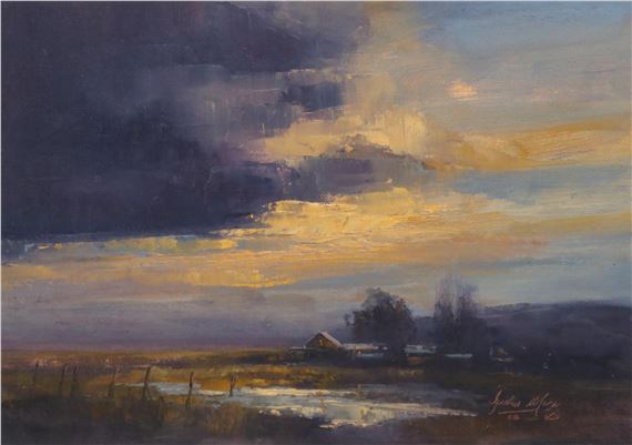 Ignatius Marx | Trees beside a tranquil stream (1987) | MutualArt