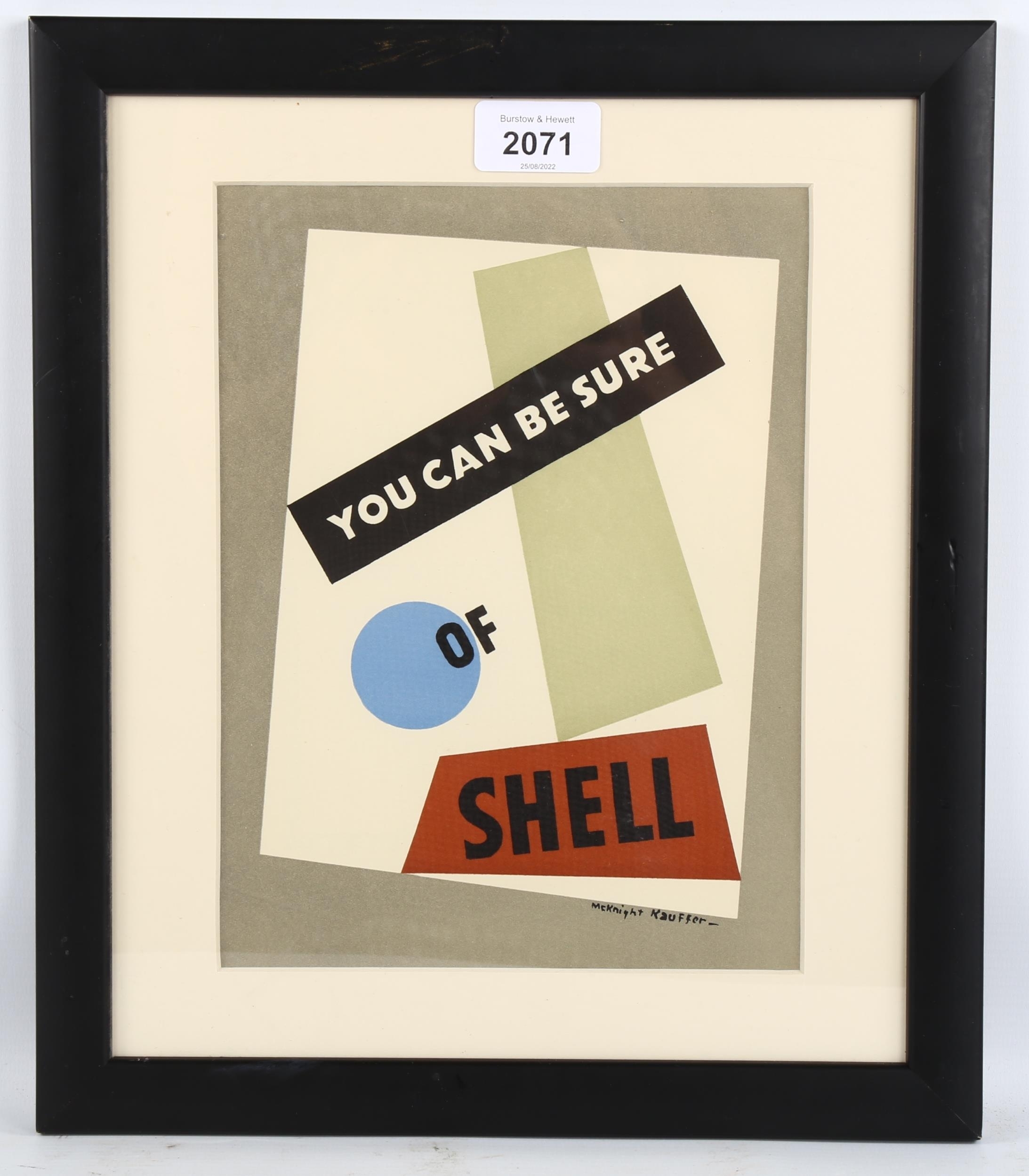 Edward McKnight Kauffer | You can be Sure of Shell (1937) | MutualArt
