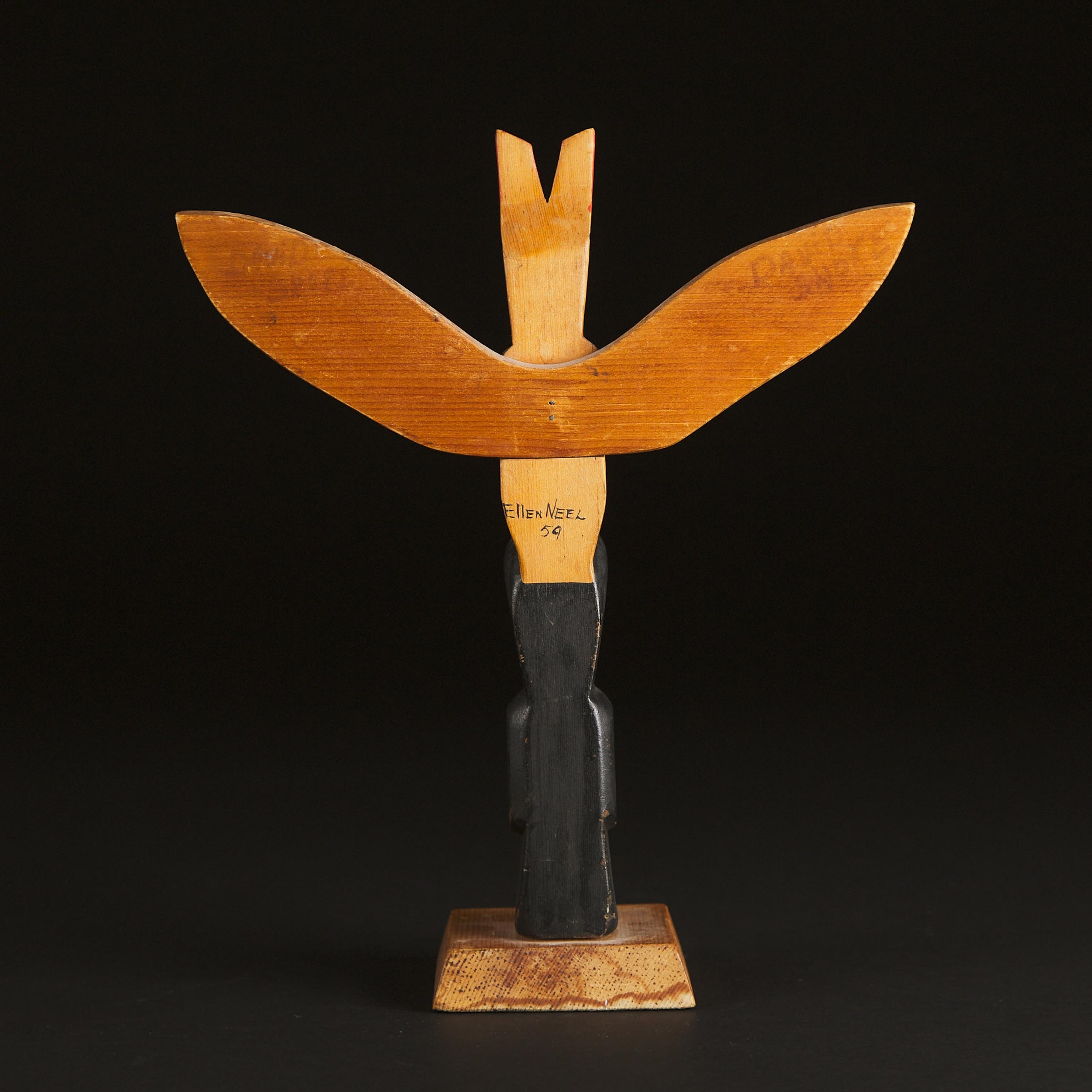 Ellen Neel | THUNDERBIRD AND DZOONOKWA MODEL TOTEM POLE (1959) | MutualArt