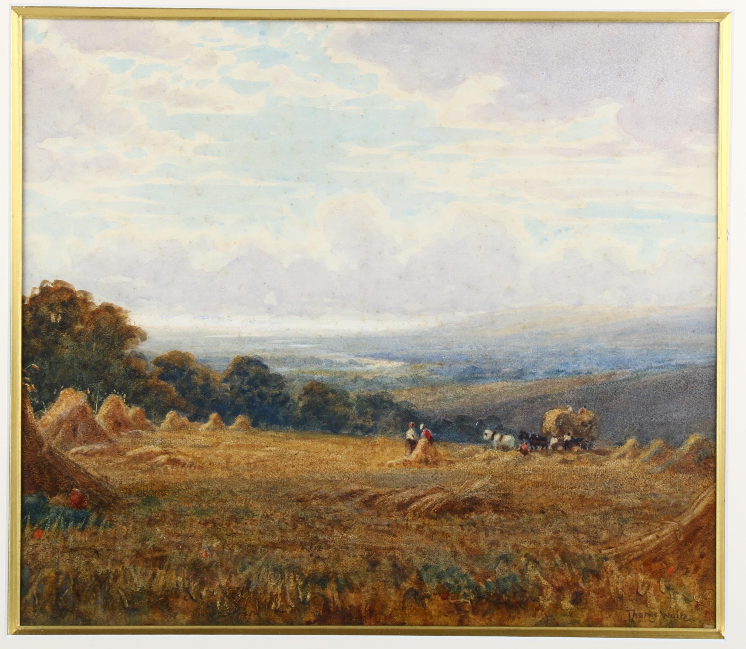 Robert Thorne Waite | Sussex harvest landscape | MutualArt