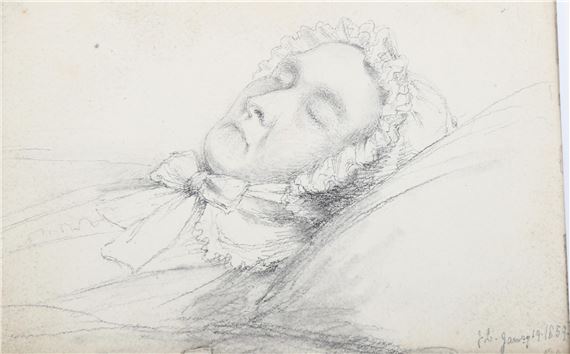 Jessica Landseer | study of a sleeping woman | MutualArt