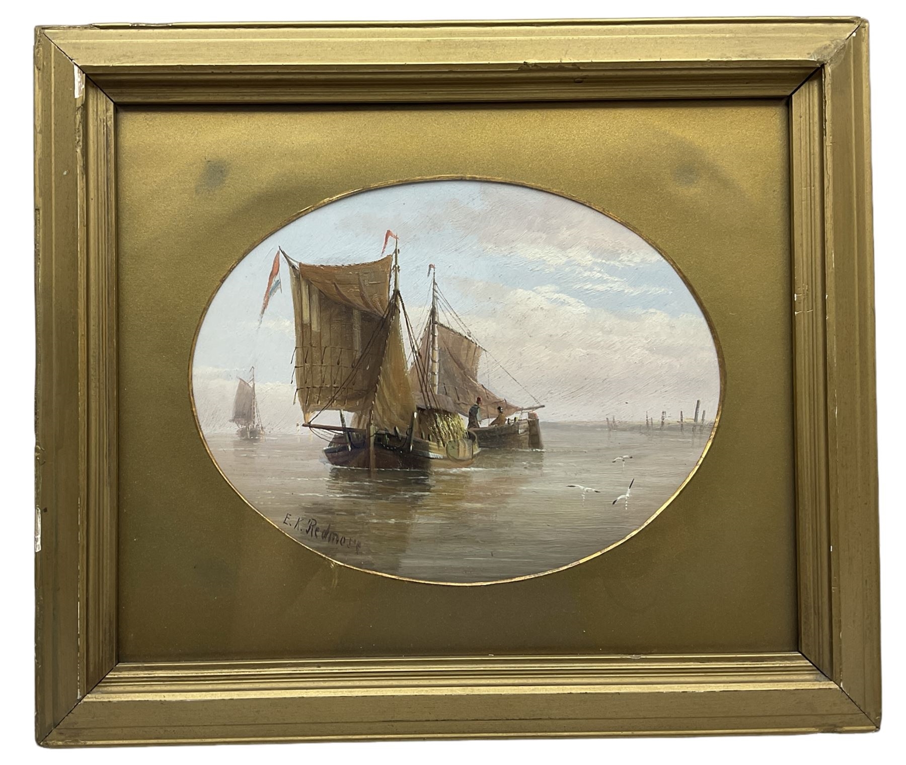 Edward King Redmore | Sailing Barges off the Coast | MutualArt