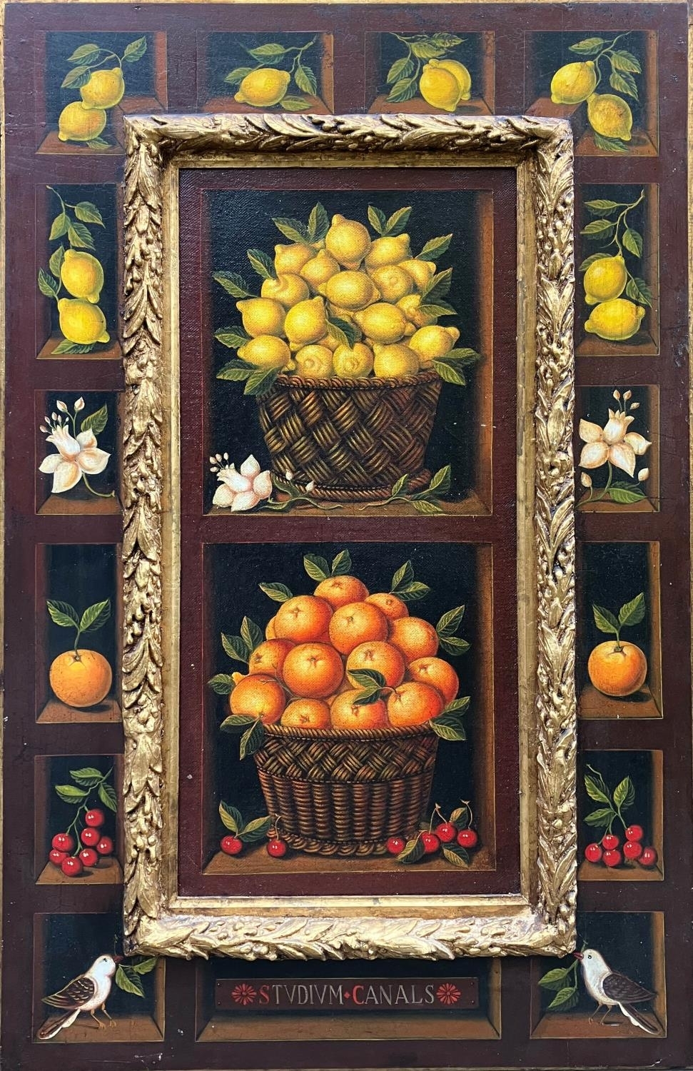 Miguel Canals | Still Life with Fruit and Birds | MutualArt