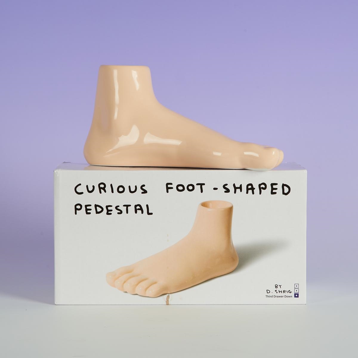 David Shrigley | Curious Foot-Shaped Pedestal (2018) | MutualArt