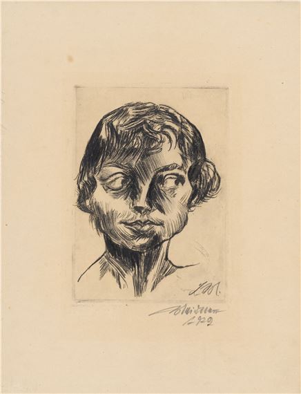 Ludwig Meidner | Portrait of a woman. (1920) | MutualArt