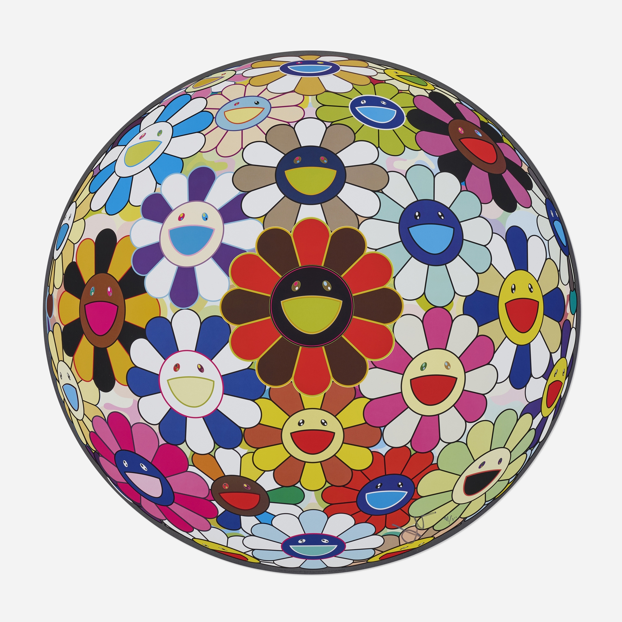 Takashi Murakami | Flower Ball (3-D) Sunflower; Flower Ball (3-D ...