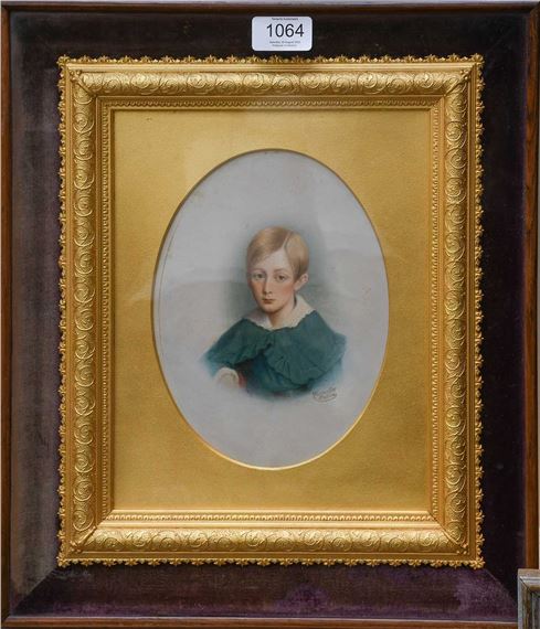 British School, 19th Century | Portrait of a young boy, head and ...