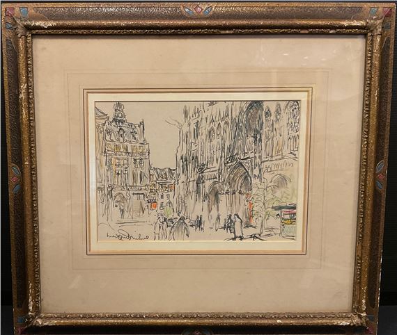 Malcolm Milne | Outside the Scottish Cathedral | MutualArt
