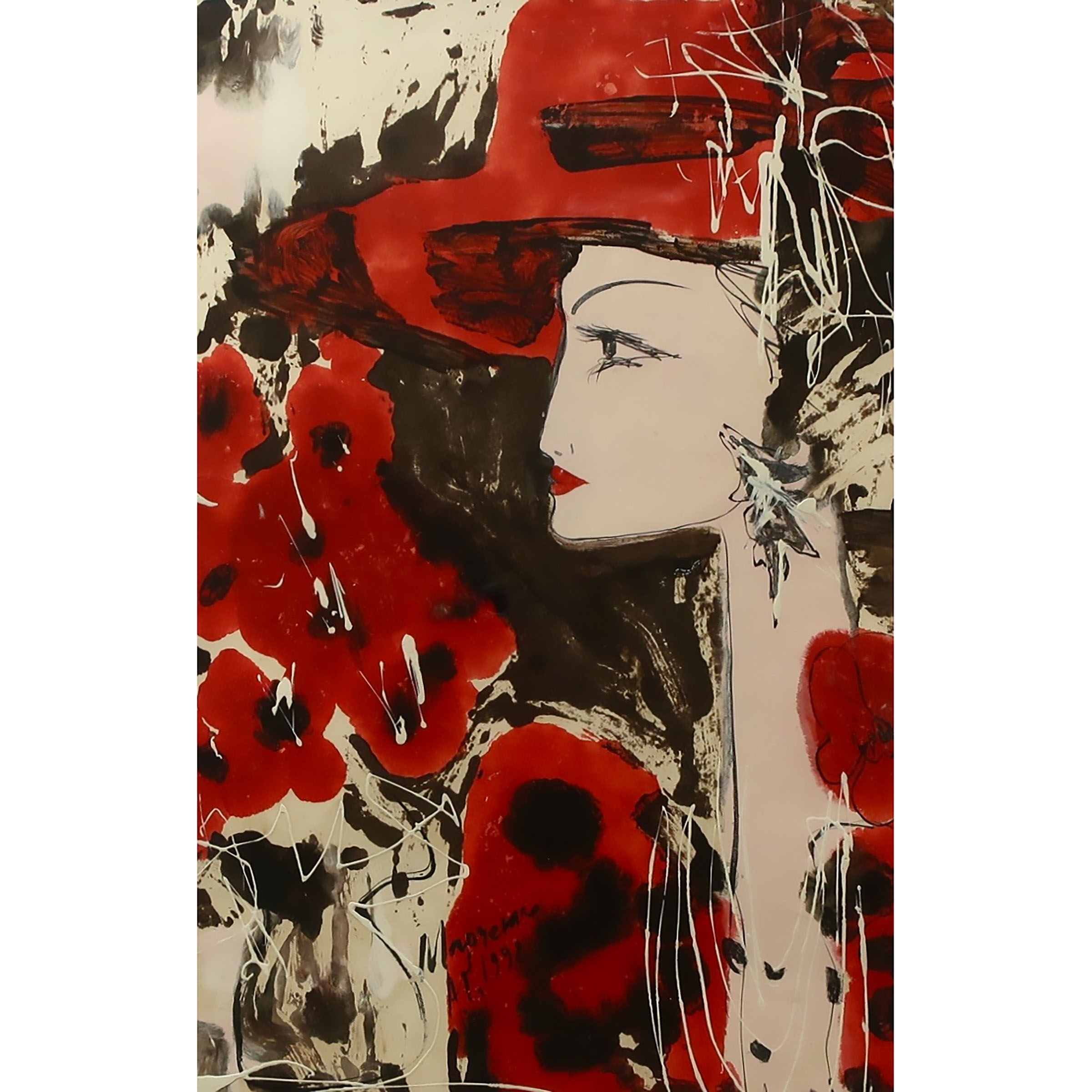 Vitali Marchenko | UNTITLED (WOMAN & POPPIES) | MutualArt