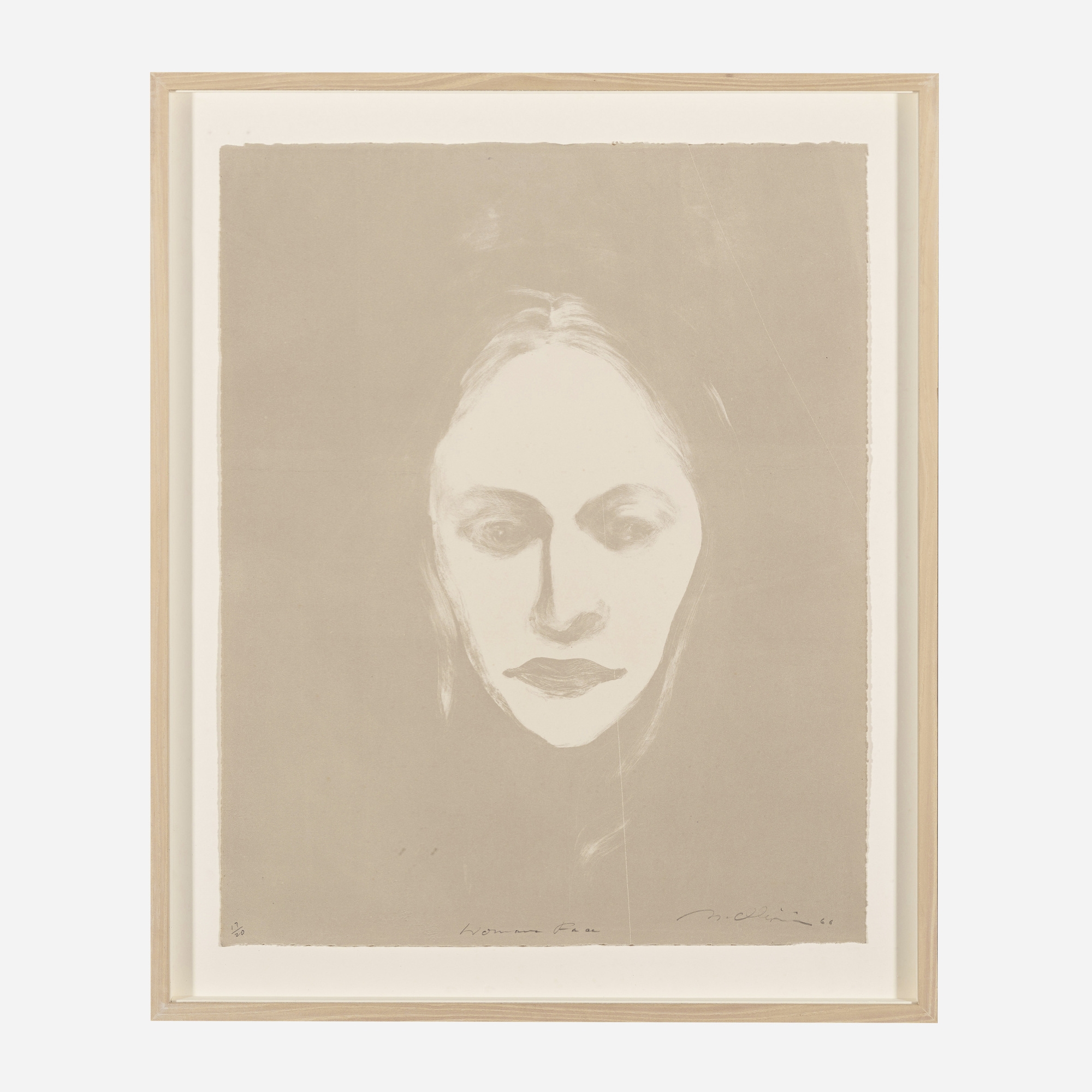 Nathan Oliveira | Woman’s Face (1966) | MutualArt