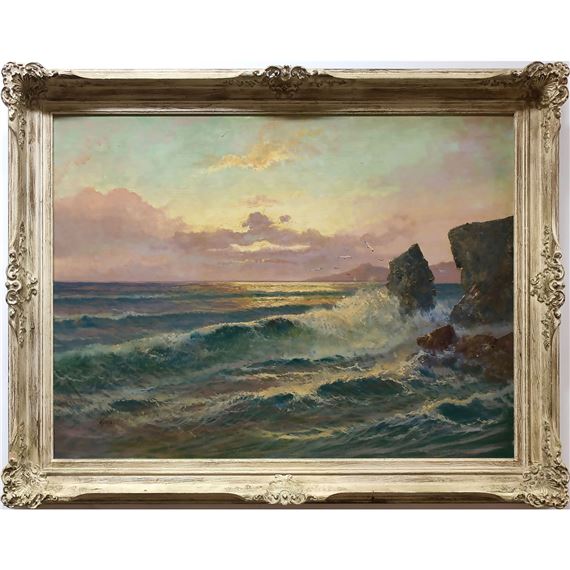 Frank Wallis | COASTAL SUNSET | MutualArt