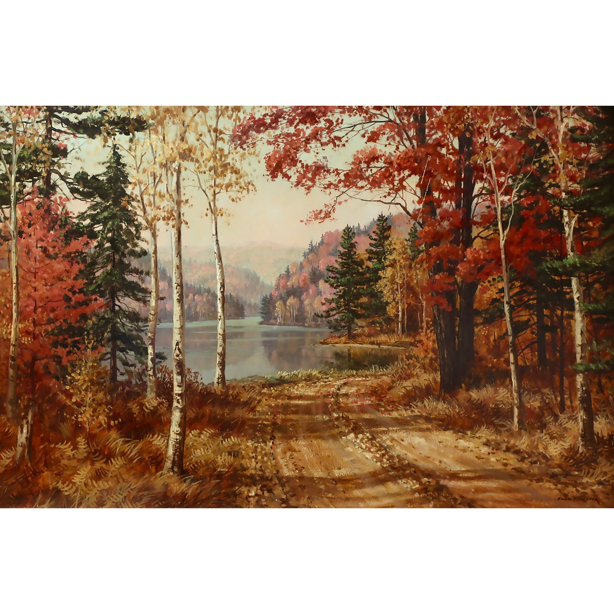 George Fletcher | TRANQUIL FALL LAKE SCENE | MutualArt