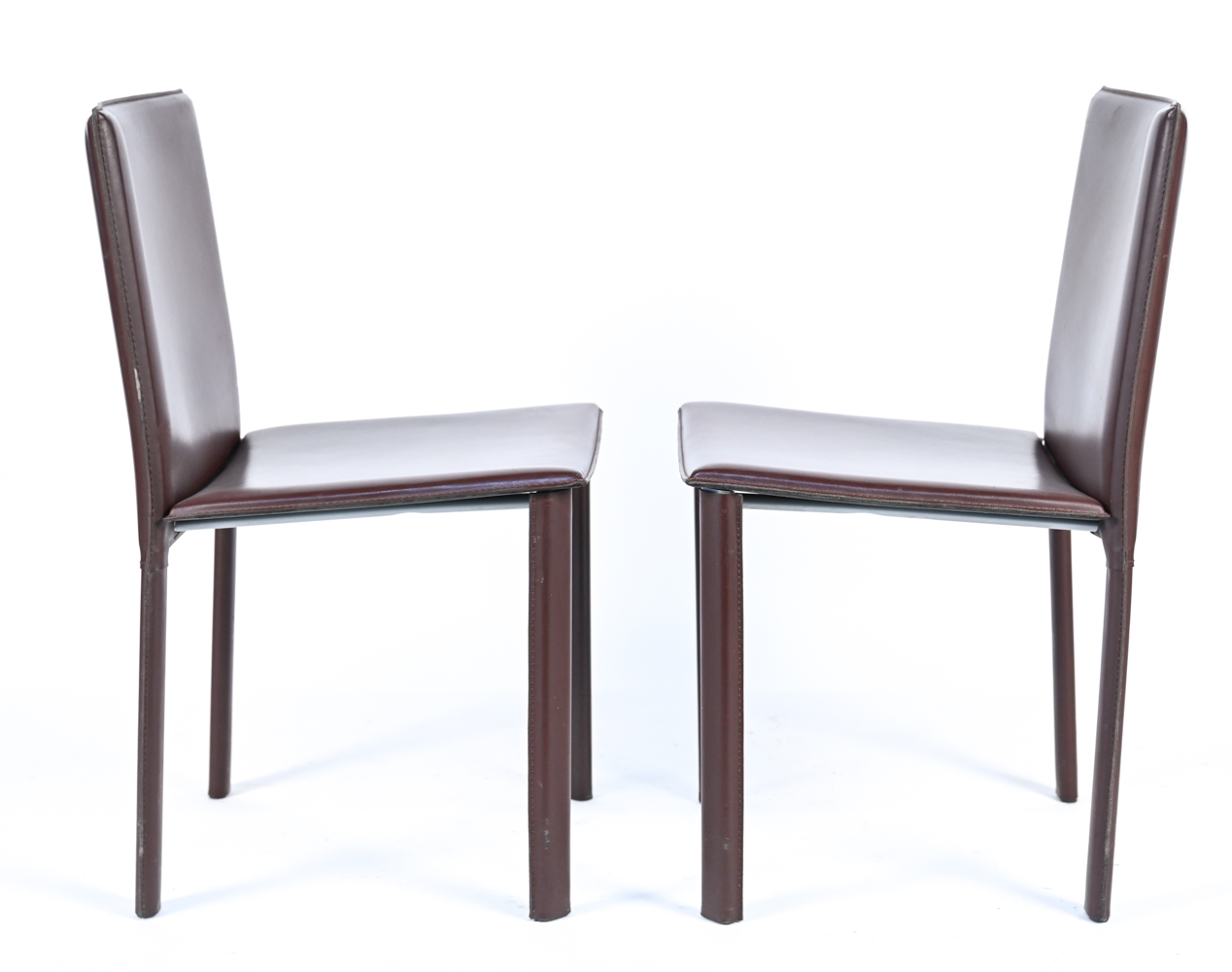 Mario Bellini | PAIR OF FILIPPO SIBAU ITALIAN LEATHER SIDE CHAIRS ...