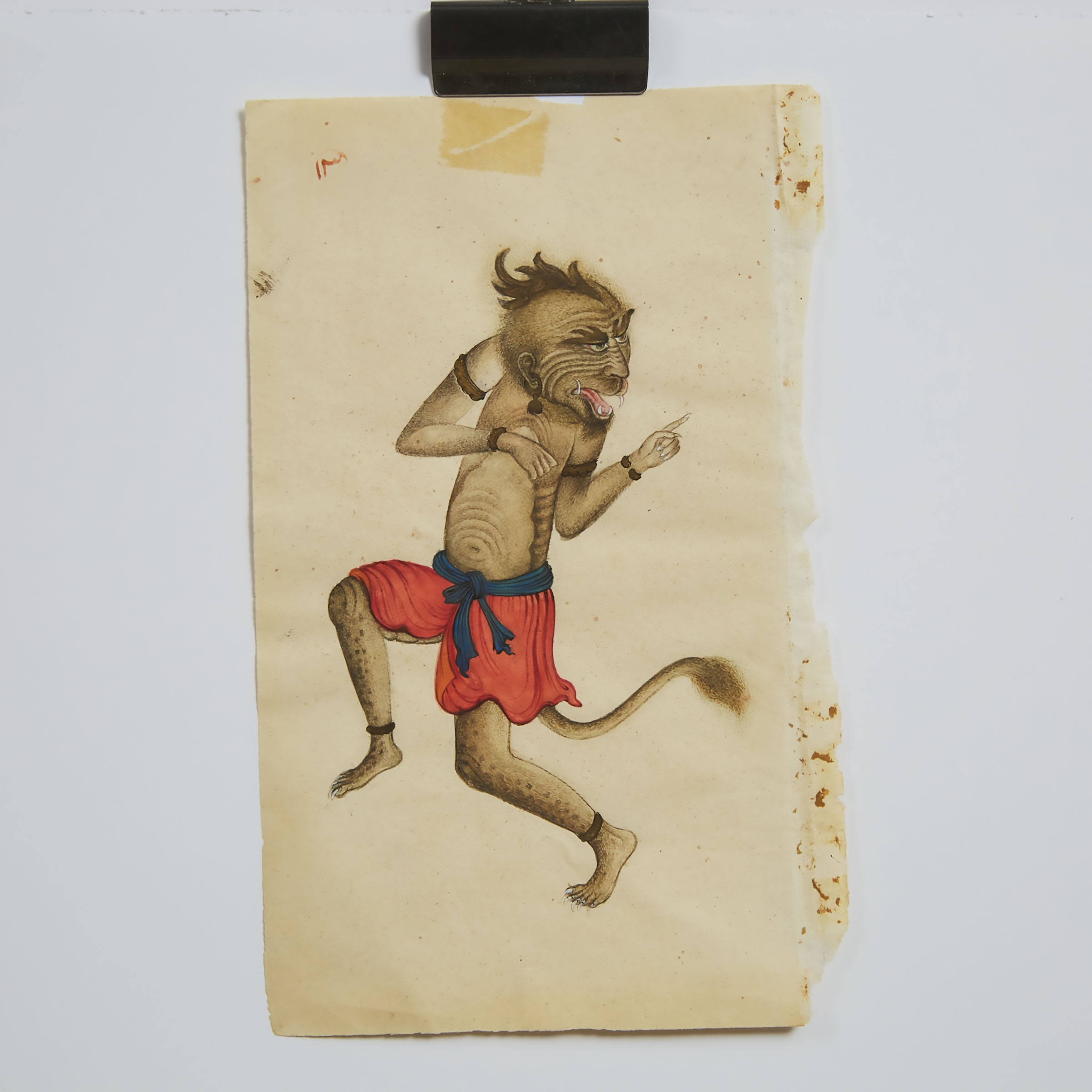 Turkish School, 18th Century | A Book Page Painting of a Demon, Persia ...