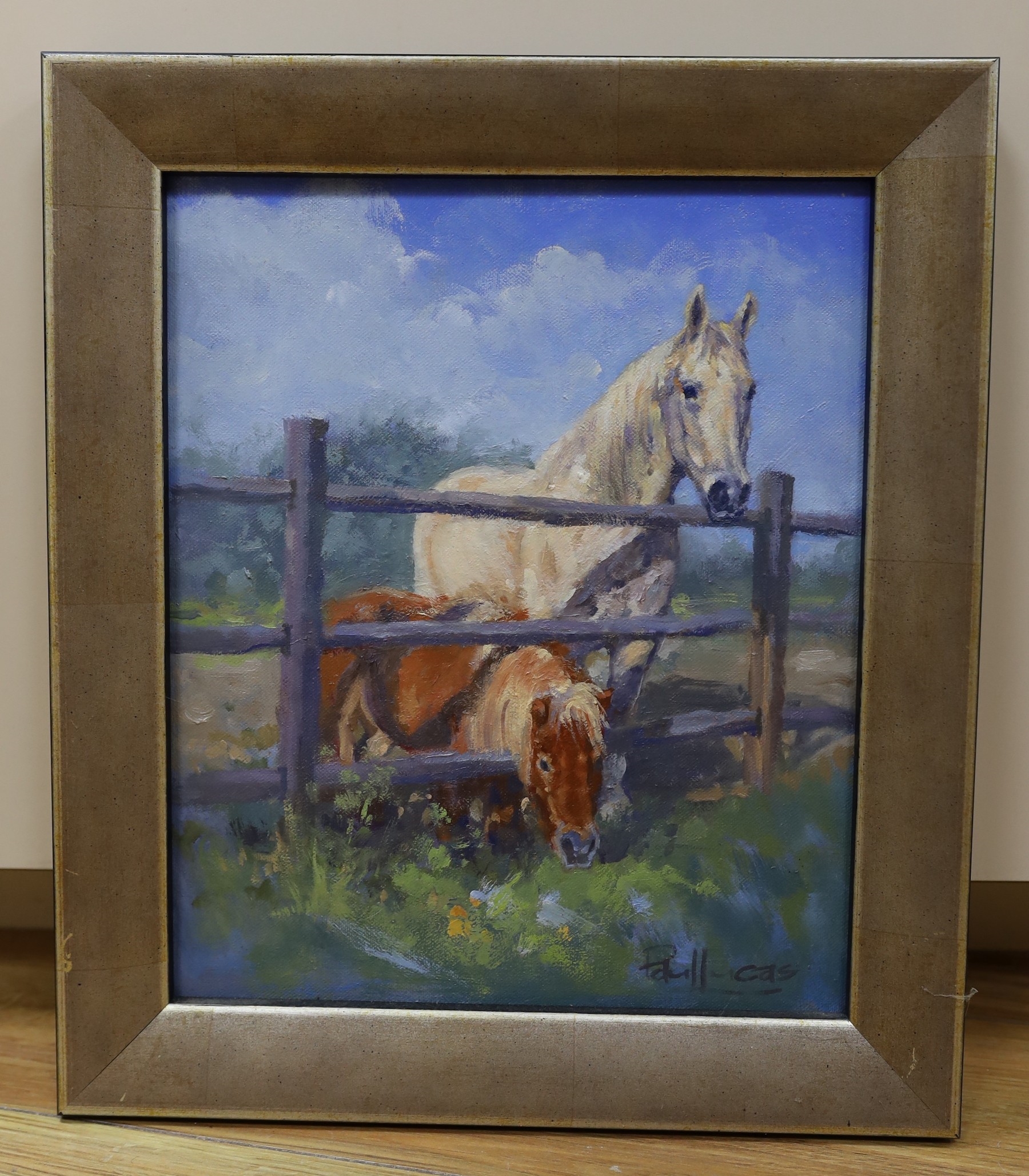 Paul Lucas | Ponies beside a fence | MutualArt