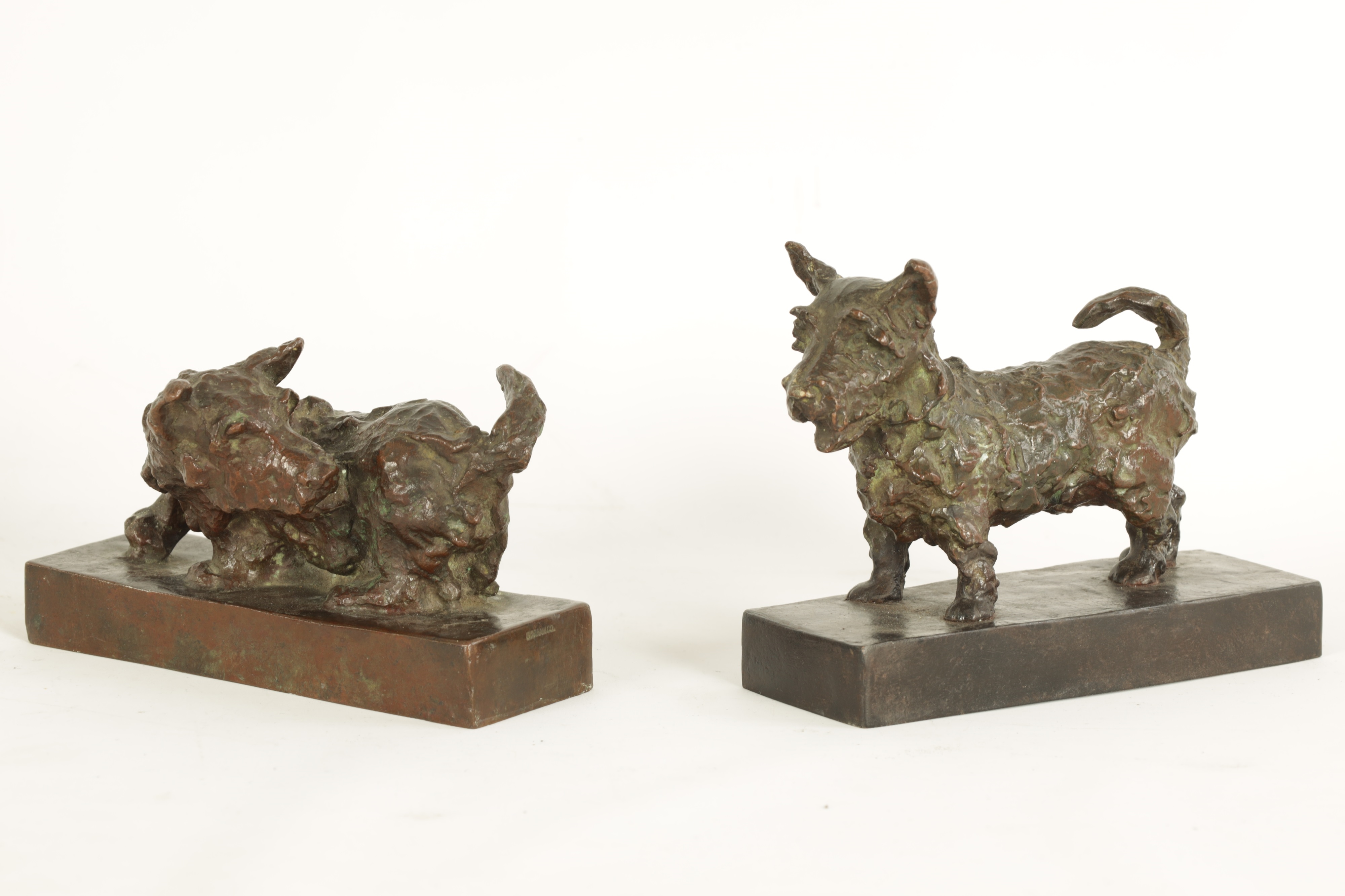 Edith Barretto Stevens Parsons | CANINE BOOKENDS realistically modelled ...