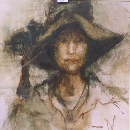Anne Anderson | LADY WITH HAT | MutualArt