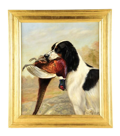 Alexander Pope | HUNTING DOG WITH PHEASANT (1908) | MutualArt