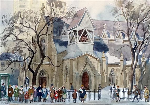 Henry John Simpkins | Christmas shoppers, Winnipeg | MutualArt