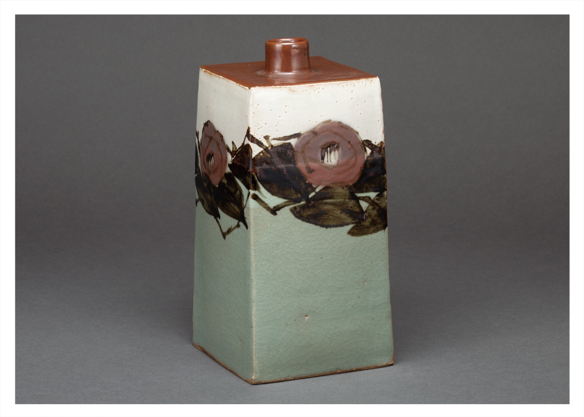 Koichi Tamura | A SQUARE VASE WITH CAMELLIA PATTERNS | MutualArt
